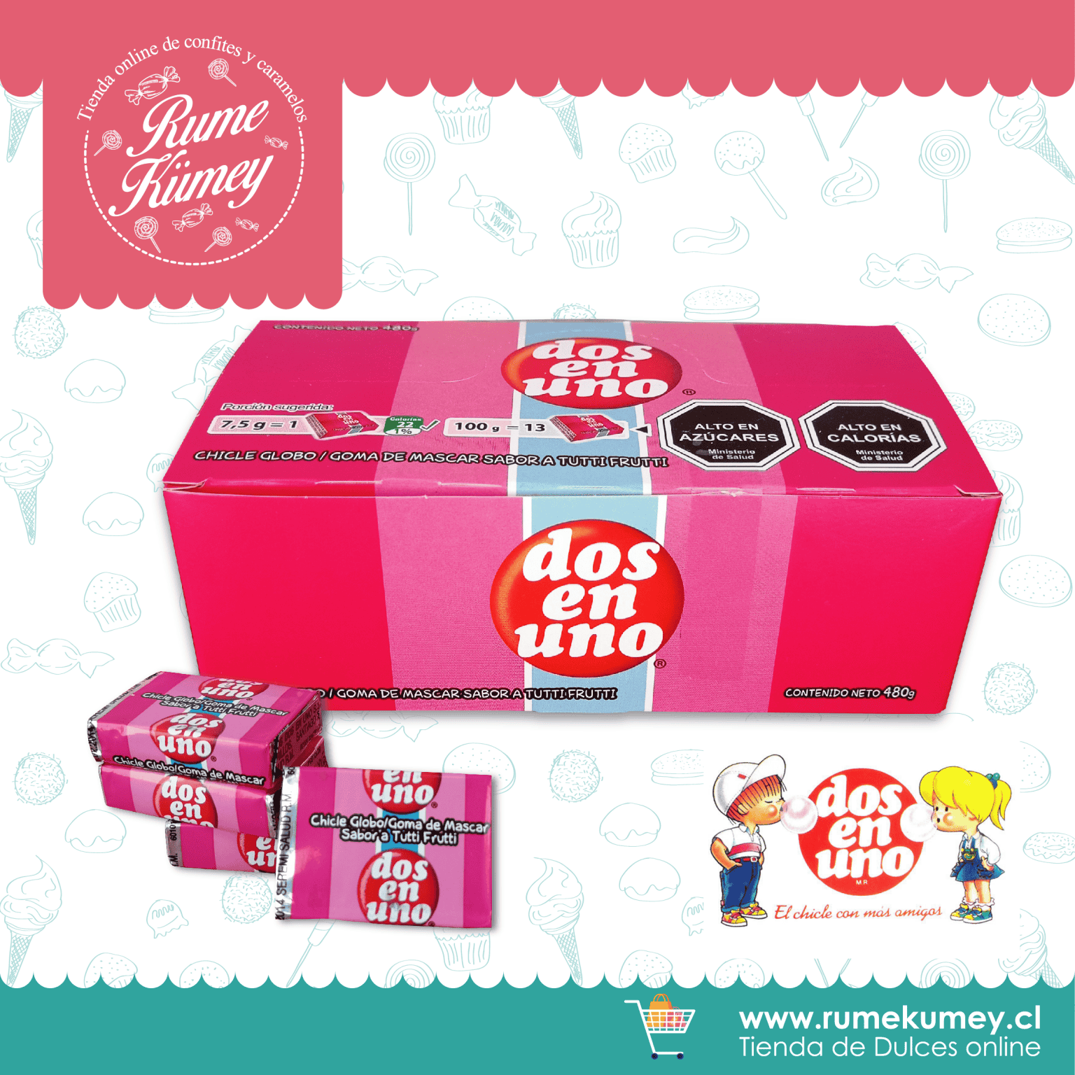 chicle dos en uno x64 | Rume Kümey