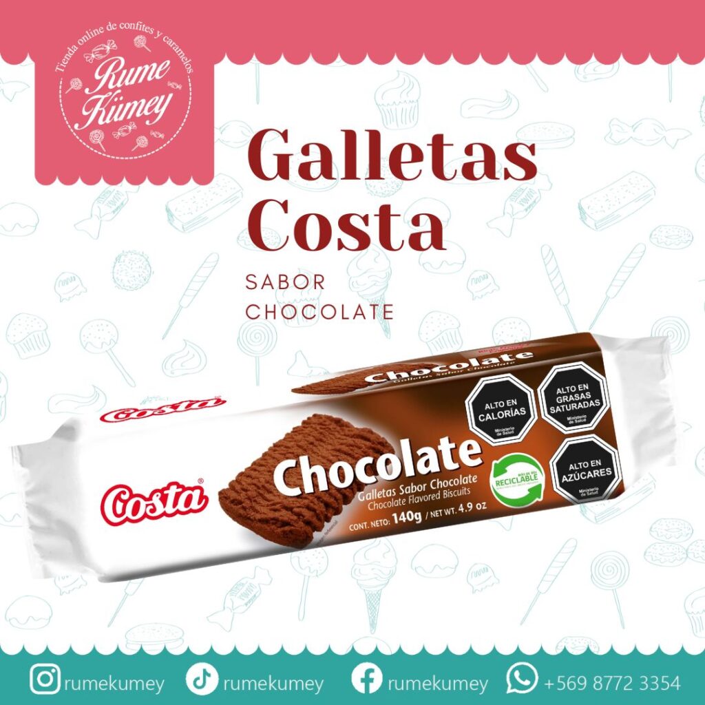 galleta costa chocolate 140 gramos | Rume Kümey