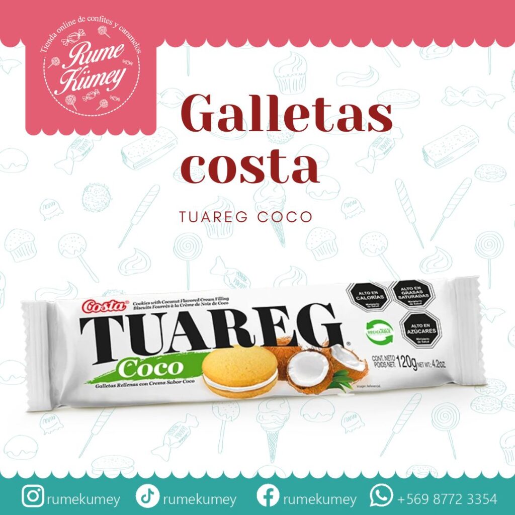 galletas tuareg de costa sabor coco 120 gramos | Rume Kümey